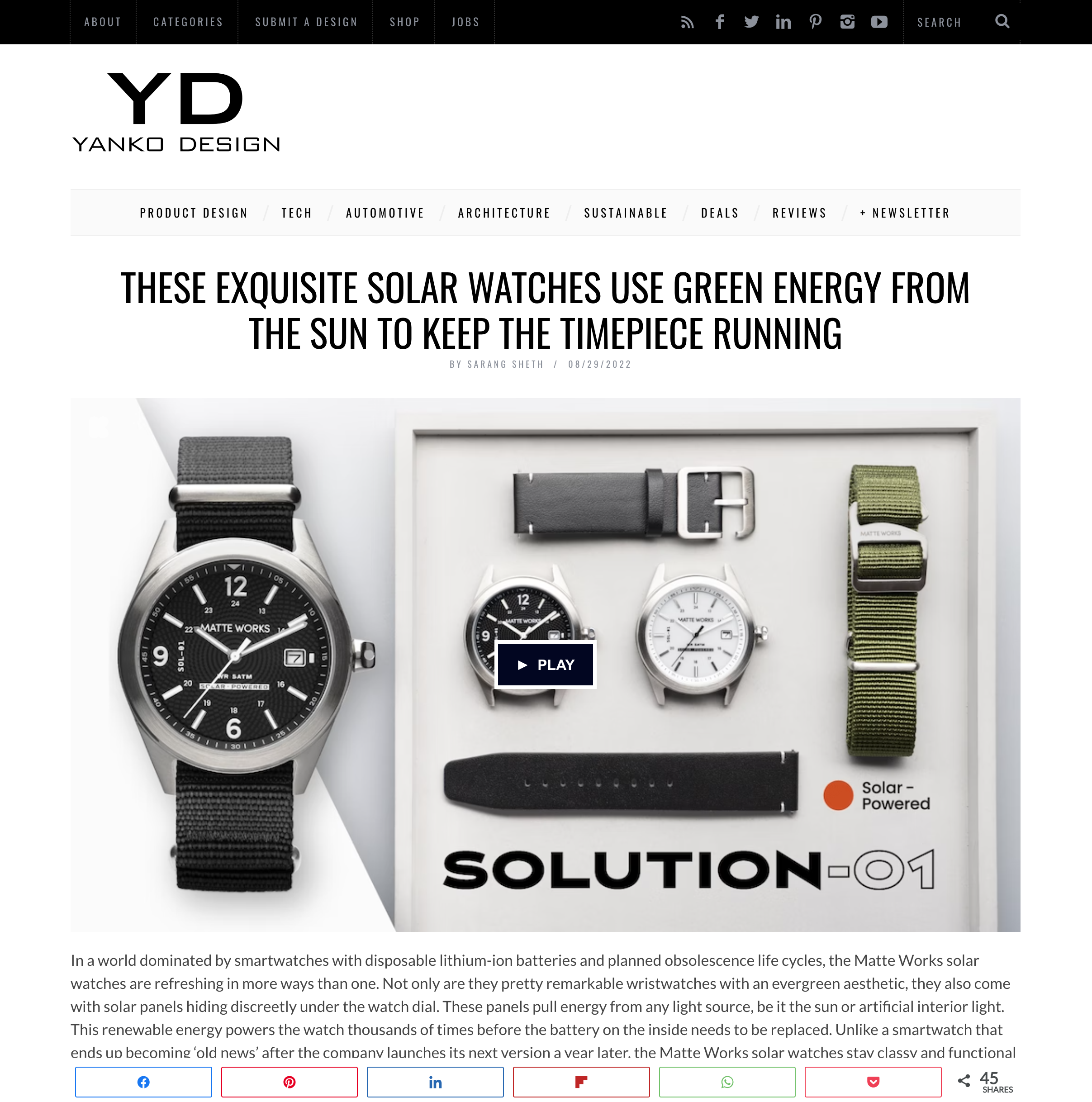 Yanko Design – MATTE WORKS