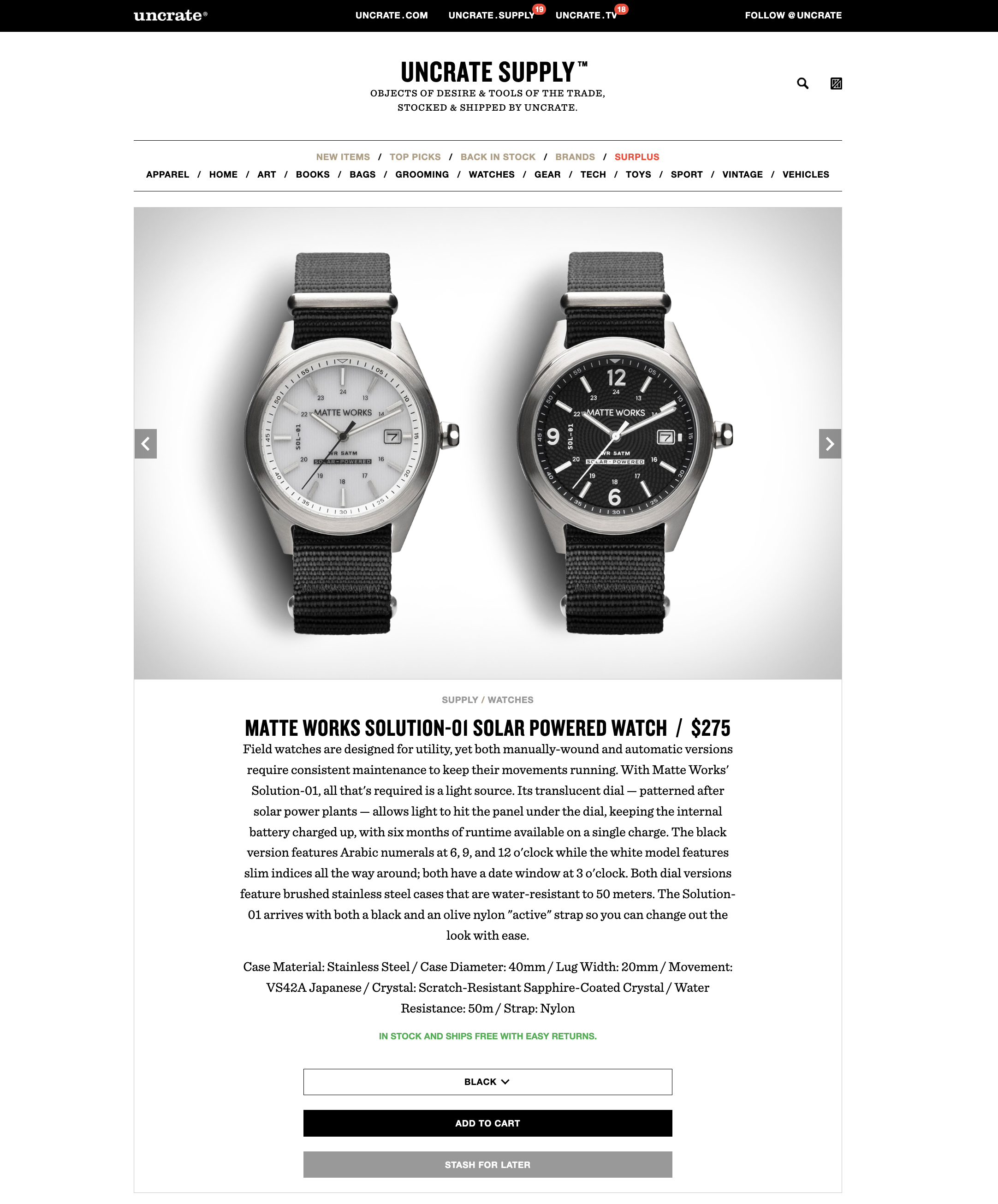 Uncrate – MATTE WORKS